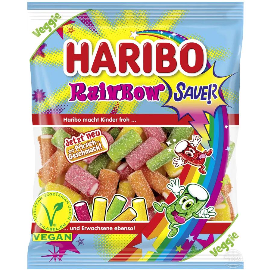 Haribo rainbow Sauer, 160g – épicerie les 3 gourmets