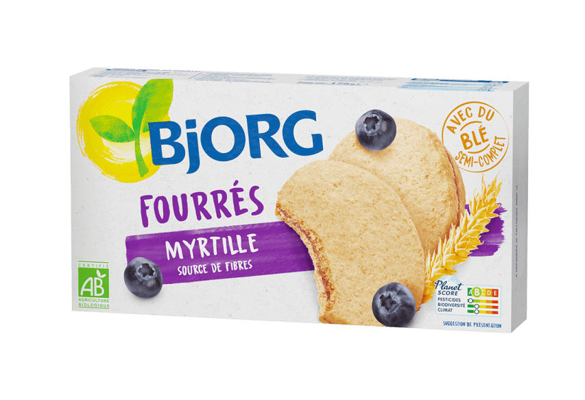 BJORG Fourré Myrtille 175 g – épicerie les 3 gourmets